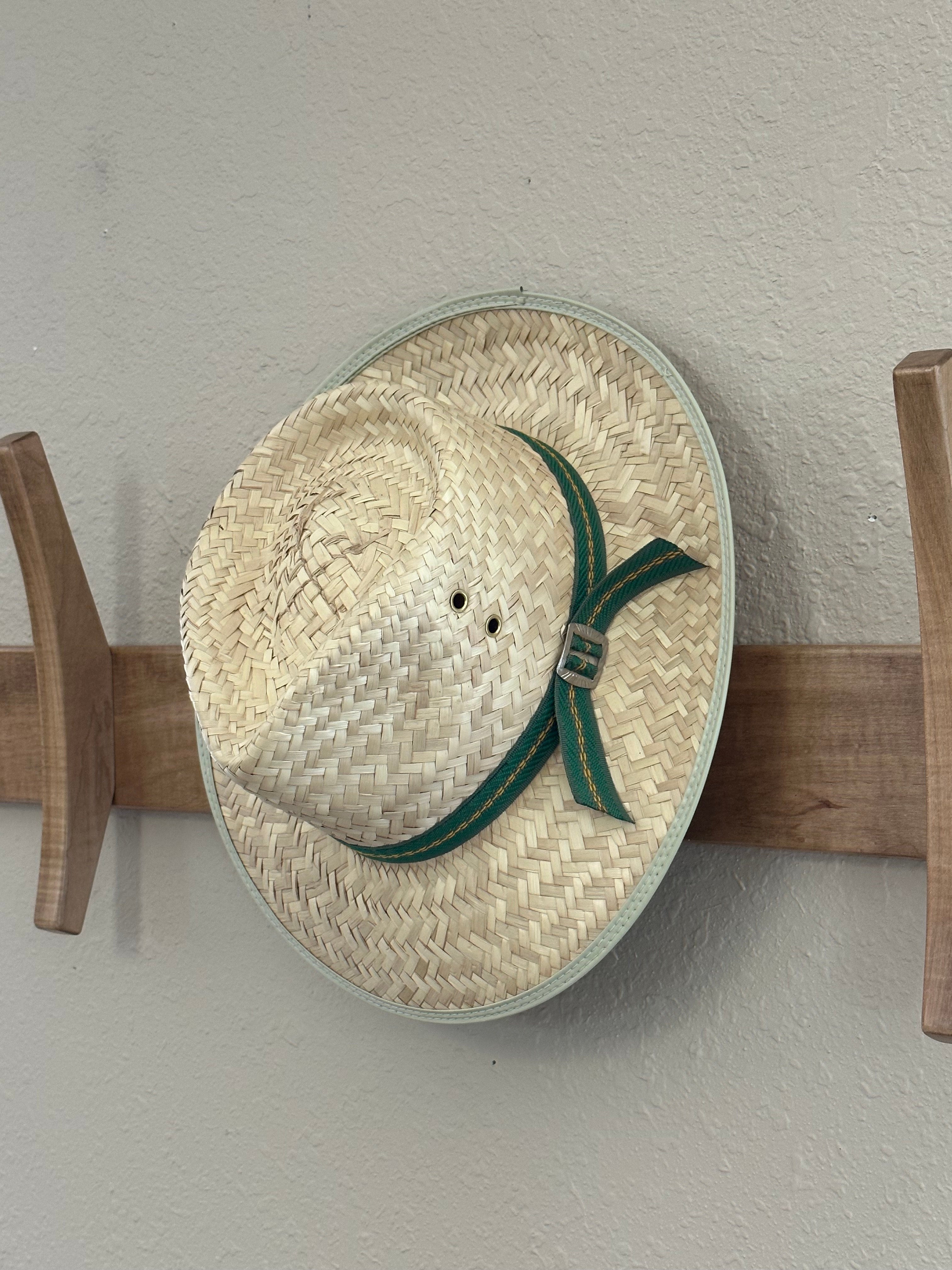 Palm Straw Amish Hat with Green Headband | Hill Country Amish