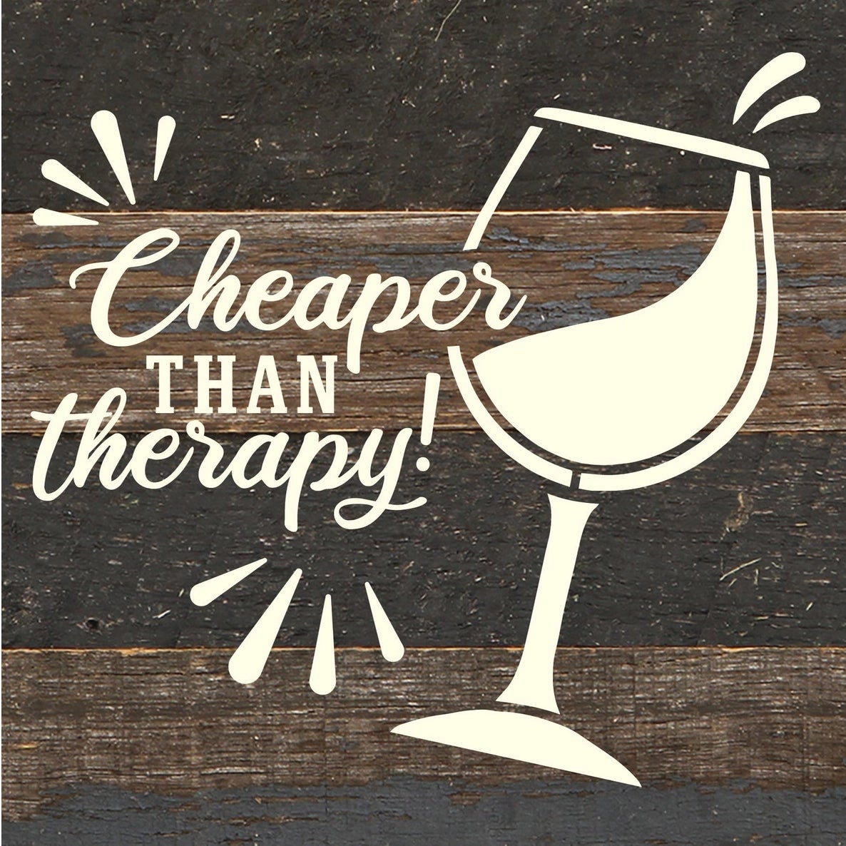 "Cheaper Than Therapy" Reclaimed Wood Sign | Hill Country Amish