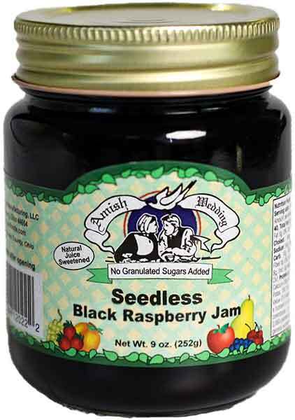 Seedless Black Raspberry Jam No Sugar Added 9oz | Hill Country Amish
